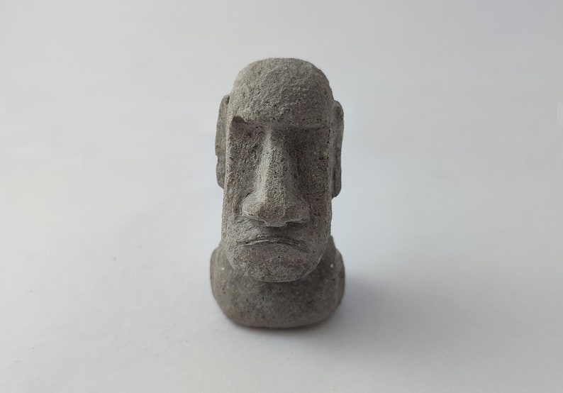Miniature Moai Statue Concrete Moai Garden Statue Easter - Etsy
