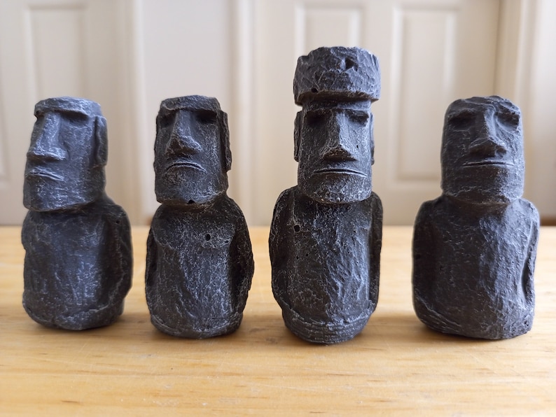 Concrete Moai Statue: Easter Island Decor for Fairy Garden - Etsy
