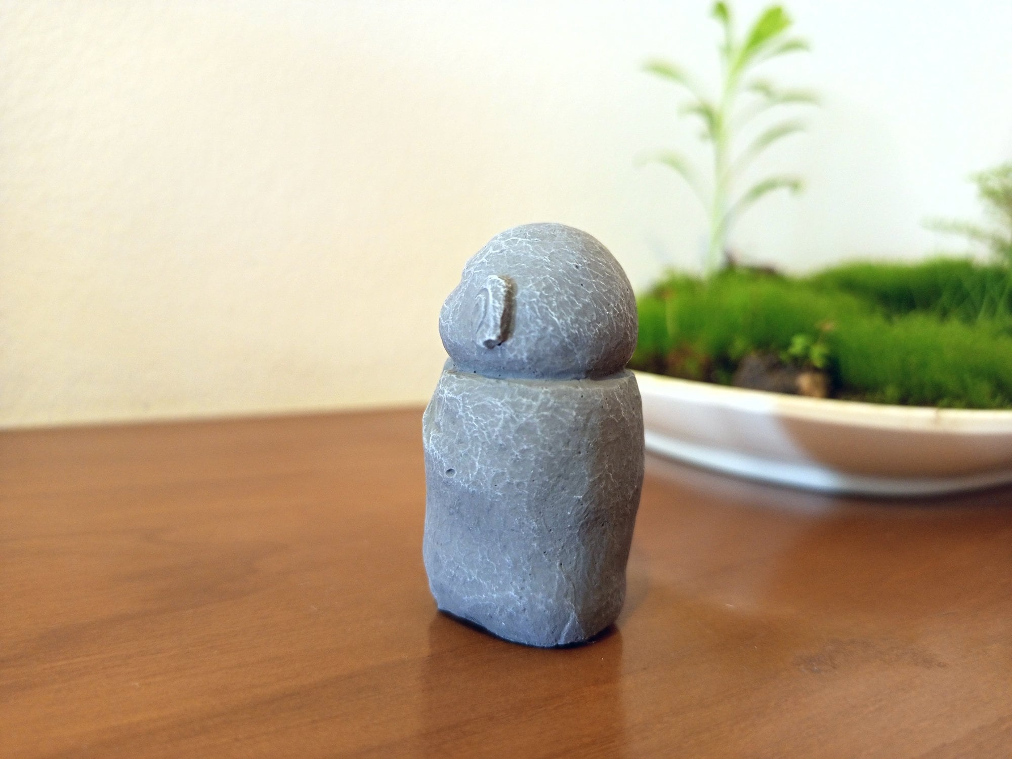 Small Standing Jizo Statue, Miniature Jizo Monk Statue, Stone Jizo ...