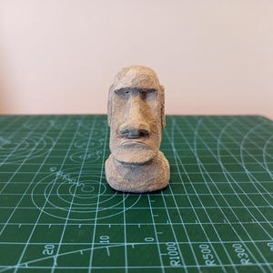 Grey Concrete Miniature Moai Statue - Mini Moai Figure Easter Island ...