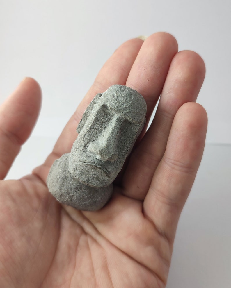 Miniature Moai Statue Concrete Moai Garden Statue Easter - Etsy