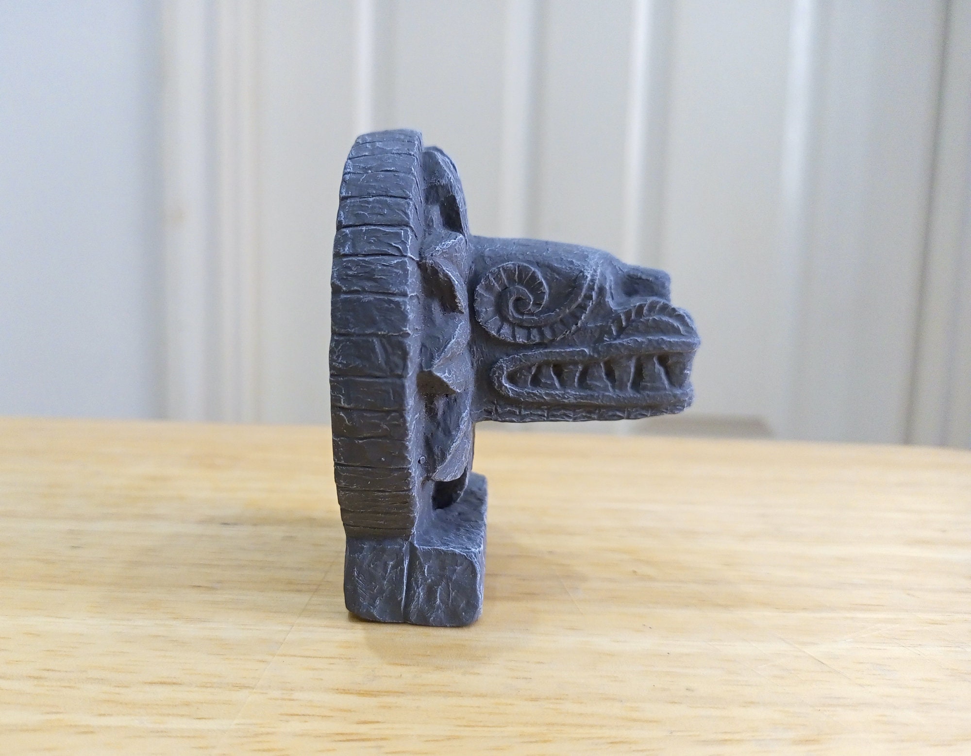 Handmade Cement Quetzalcoatl Statue: Aztec Serpent Sculpture - Etsy