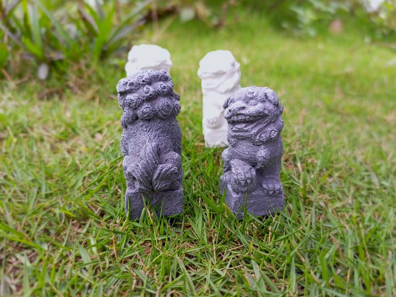 5cm Miniature Concrete Foo Dog Statue Cute Foo Dog Lion - Etsy