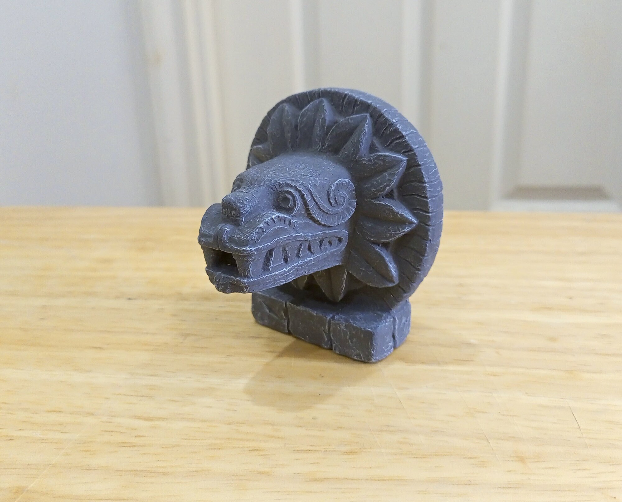 Handmade Cement Quetzalcoatl Statue: Aztec Serpent Sculpture - Etsy