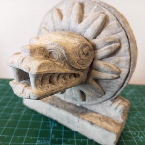 Aztec Quetzalcoatl Statue: Cement Feathered Serpent Sculpture - Etsy
