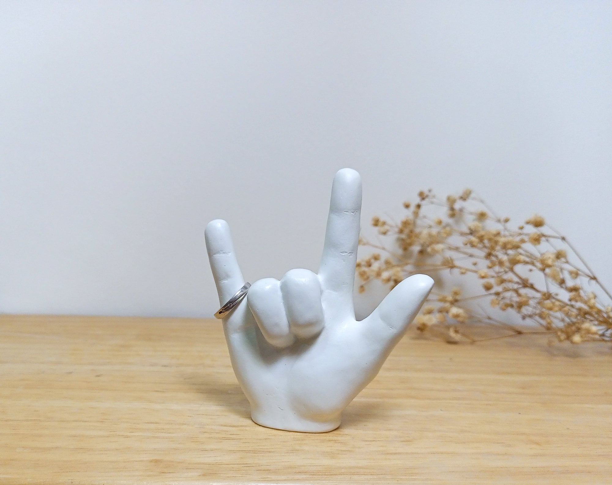 I Love You Ring Holder Finger Ring Stand Wedding Ring Holder Dish Hand ...