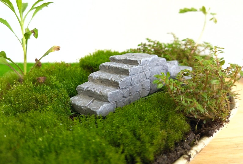 Miniature Small Stone Step, Fairy Garden Steps Stair, Terrarium ...