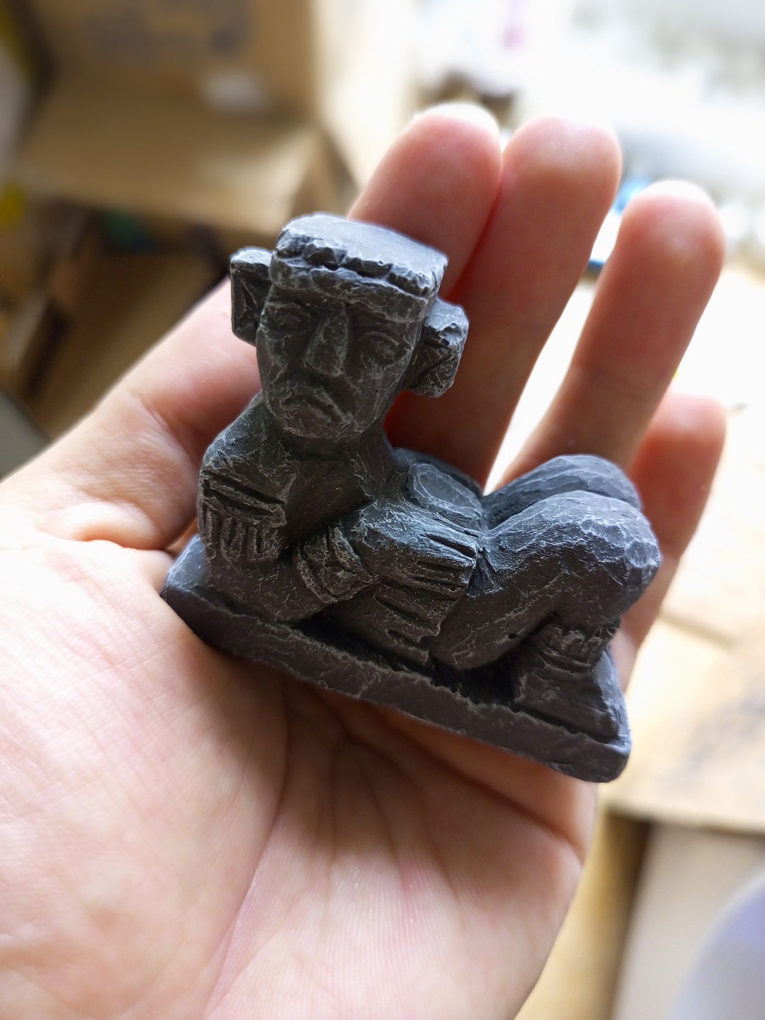 Concrete Chac Mool Statue: Mayan Rain God Figure - Etsy