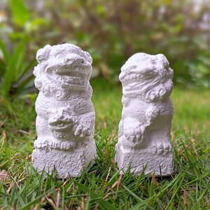5cm Miniature Concrete Foo Dog Statue - Cute Foo Dog Lion - Oriental ...