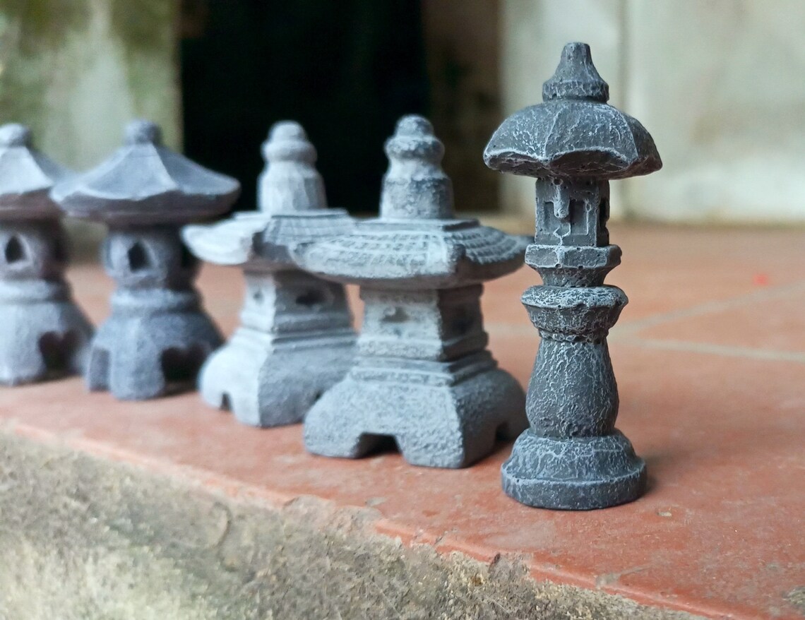 Miniature Stone Lantern Statue for Japanese-inspired Garden - Etsy