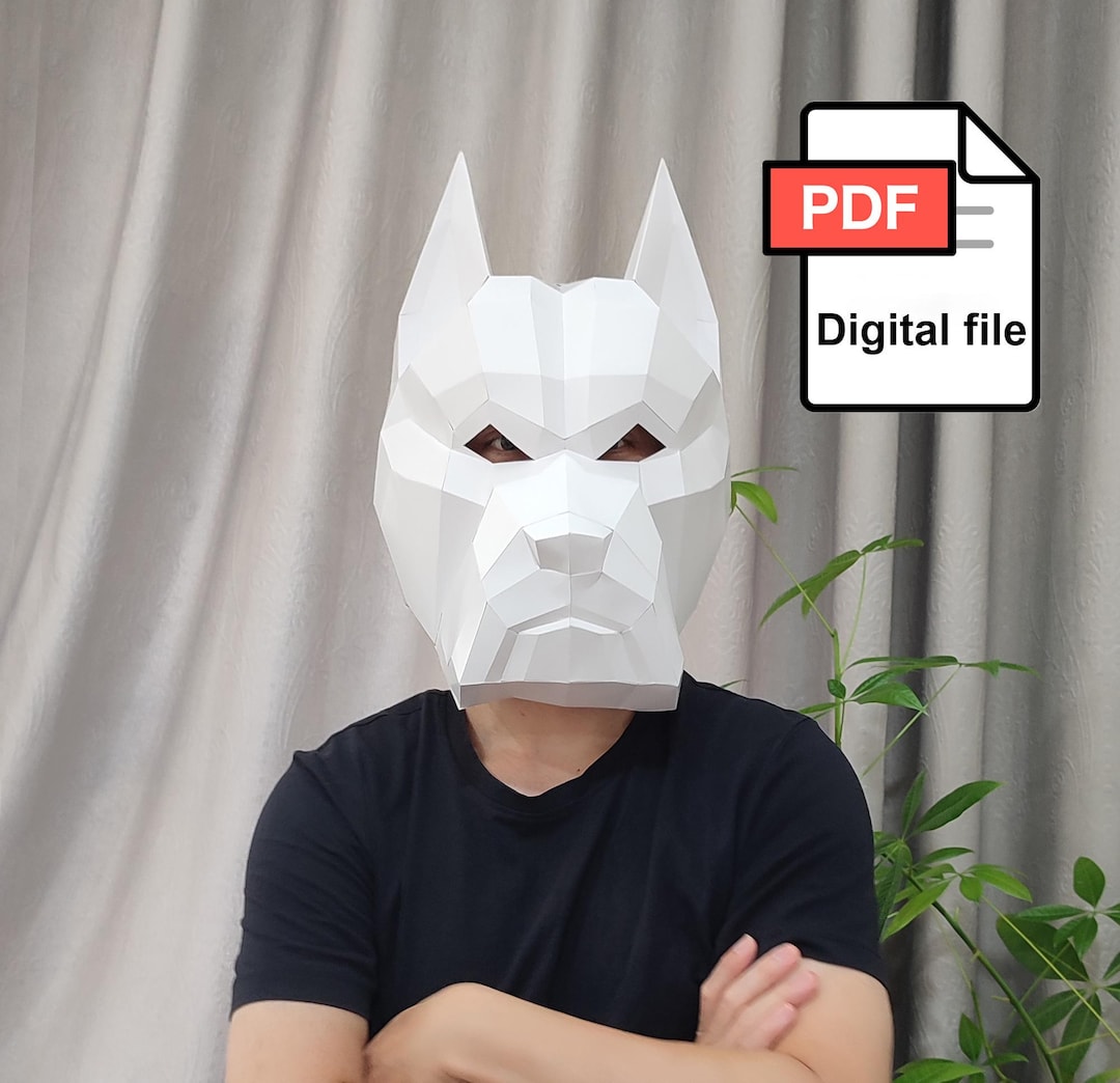 Pit Bull Paper Mask Template, Pit Bull Mask Pattern, Pit Bull ...