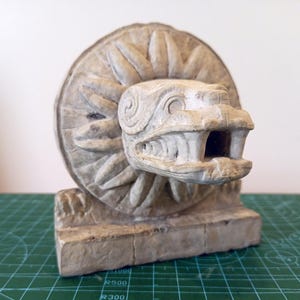 Aztec Quetzalcoatl Statue: Cement Feathered Serpent Sculpture - Etsy