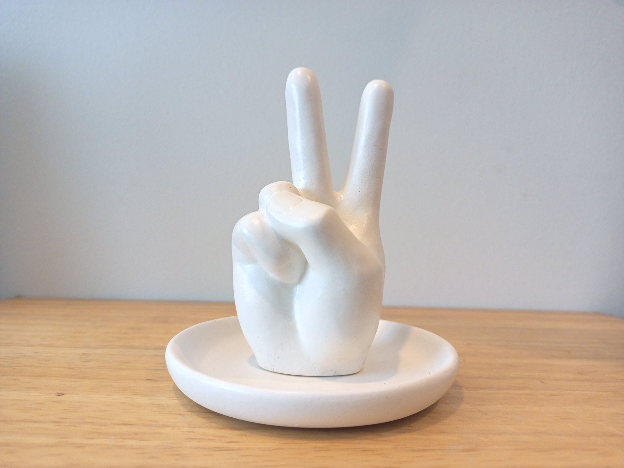 Peace Sign Fingers Ring Holder, Peace & Victory Sign, Engagement ...