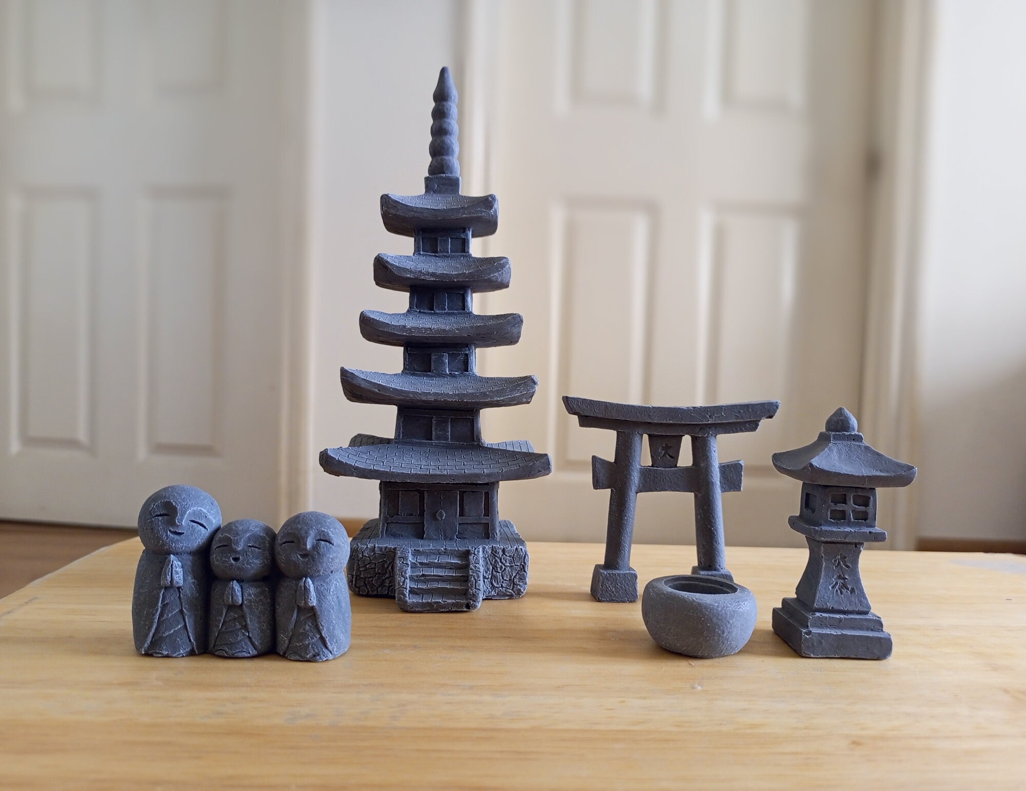 Miniature Japanese Zen Garden Set Chureito Japanese Pagoda - Etsy