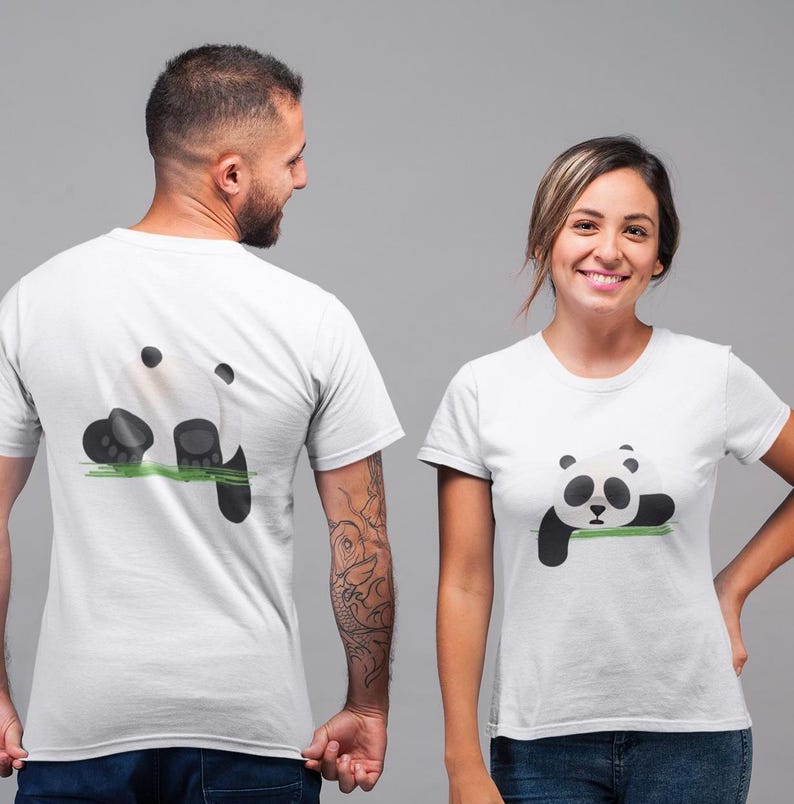 Panda T-shirt - Double Sided Kawaii Graphic Tee - Etsy