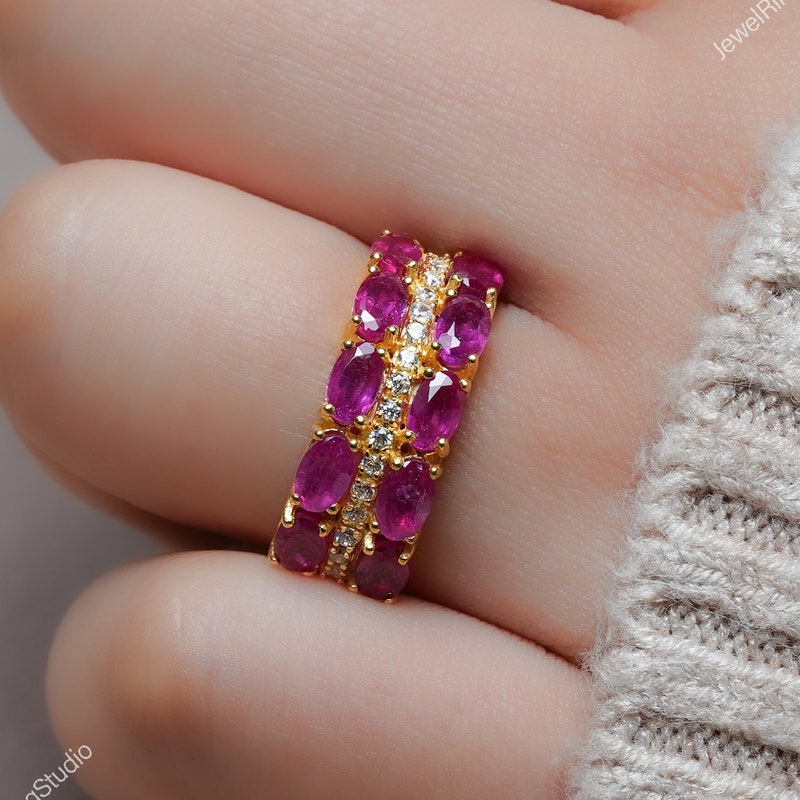 Ruby Gold Ring - Etsy