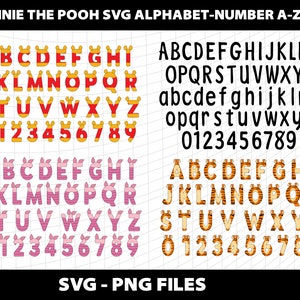 Buy Winnie the Pooh Font Alphabet Letters Svg Winnie the Pooh Font ...
