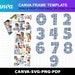 Number Photo Collage Canva Puzzle Frame Template 0 1 2 3 4 5 6 7 8 9 ...