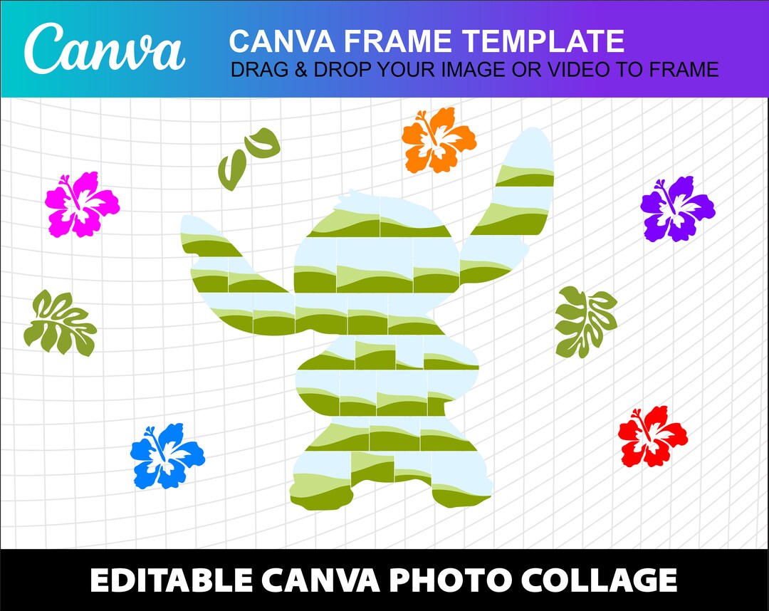 Photo Collage Stitch Canva Frame Template Canva Design Photo Fill ...