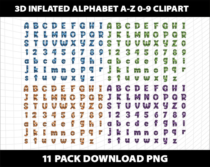 3d Inflated Puffy Back to School Teacher Letters Alphabet Numbers ...