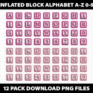3d Inflated Back to School Teacher Block Letters Alphabet Numbers ...