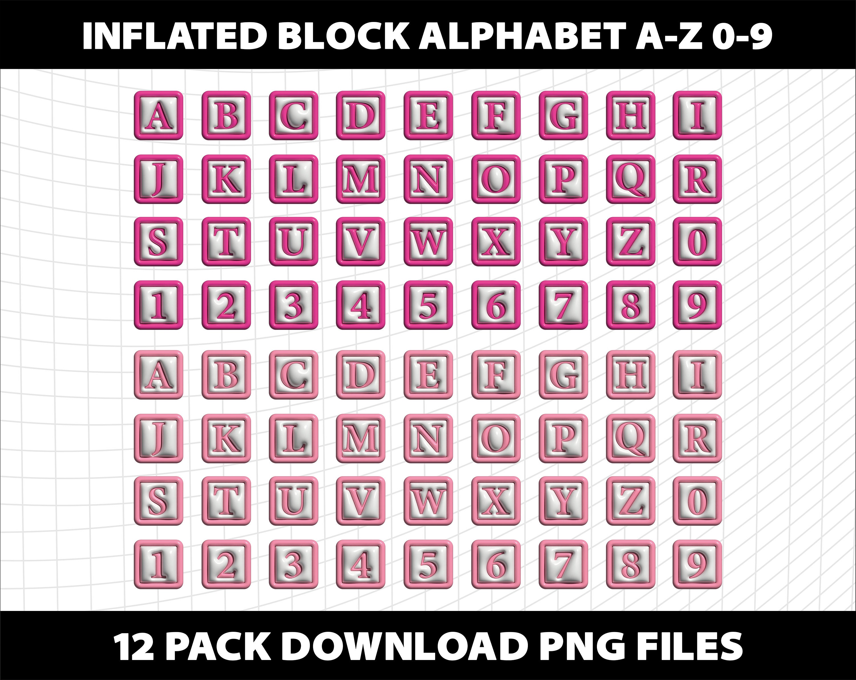 3d Inflated Back to School Teacher Block Letters Alphabet Numbers ...