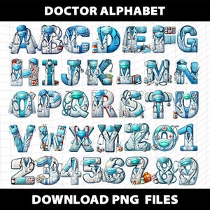 Doctor Letters Alphabet Font Clipart PNG Medical Emergency Job Health ...