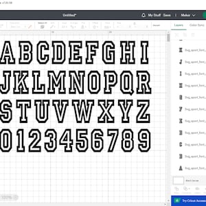 Sports College Varsity Font Svg Ttf Cricut Alphabet Letters Sports ...