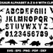 Dinosaur Alphabet Font Letters and Cliparts Svg Dinosaur Birthday ...