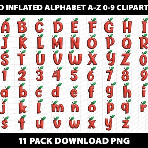 3d Inflated Puffy Back to School Teacher Letters Alphabet Numbers ...