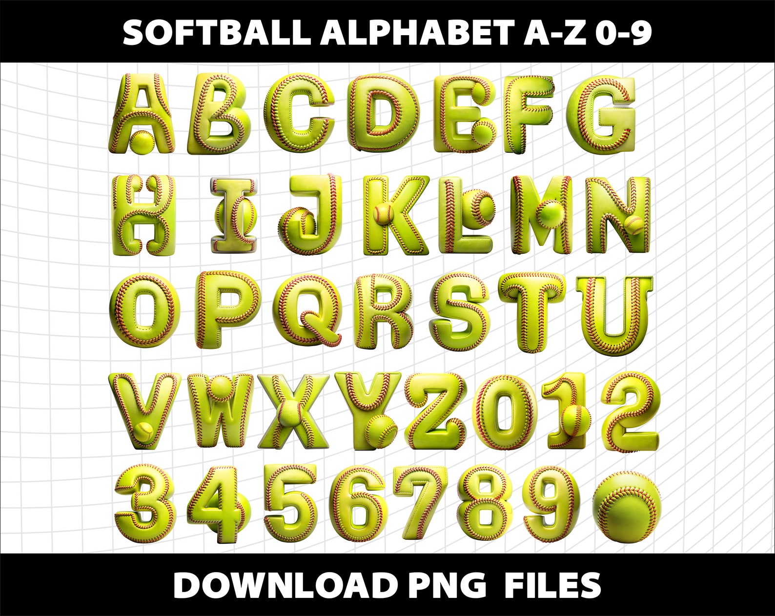 Sports Letters Alphabet Football Basketball Baseball Soccer Softball ...