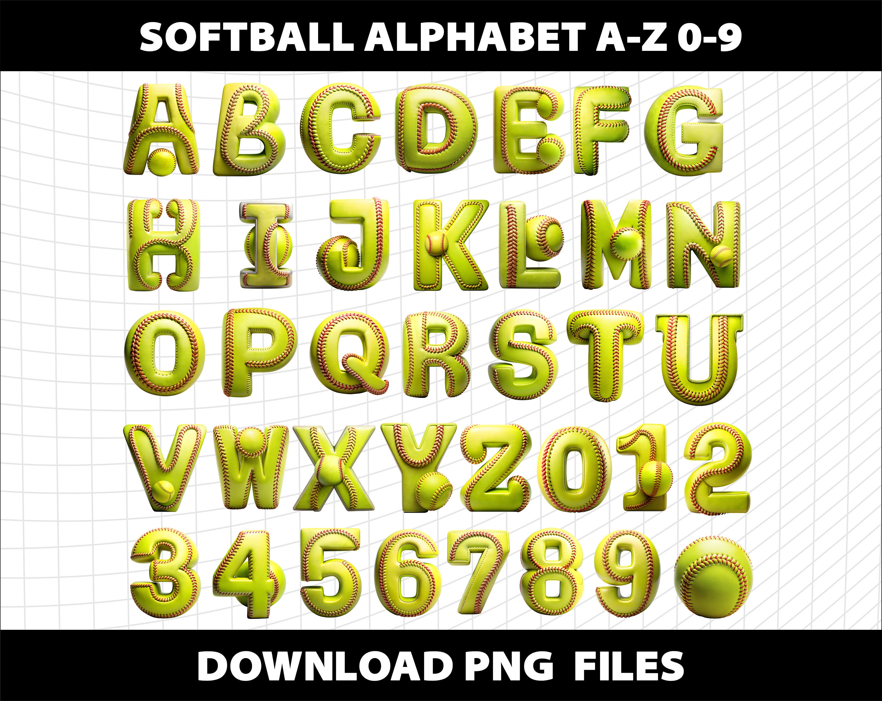 Sports Letters Alphabet Football Basketball Baseball Soccer Softball ...