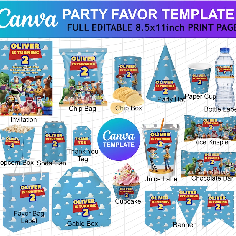 Toy Story Party Bag Box - Etsy UK