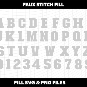 Faux Embroidery Stitch Border + Fill Blank Letters Alphabet Numbers ...