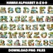 Hawaii Letters Alphabet Numbers Cliparts Bundle Sublimation PNG Design ...