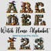 Witch House Halloween Spooky Alphabet Letters Cliparts Sublimation PNG ...