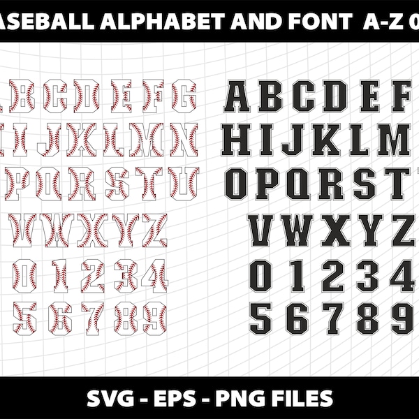 Baseball Letters - Etsy