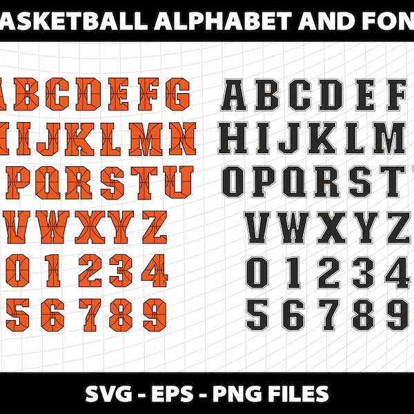 Basketball Font - Etsy