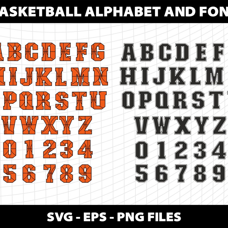 Basketball Font Download - Etsy