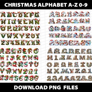 Halloween Christmas Thanks Giving Day Alphabet Letters Holiday Festive ...