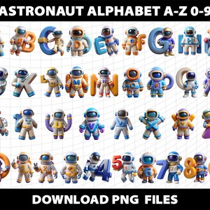 3d Inflated Astronaut Space Rocket Letters Alphabet Numbers Preschool ...