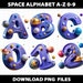 3d Space Galaxy Letters Alphabet Numbers Preschool Kindergarten Bundle ...