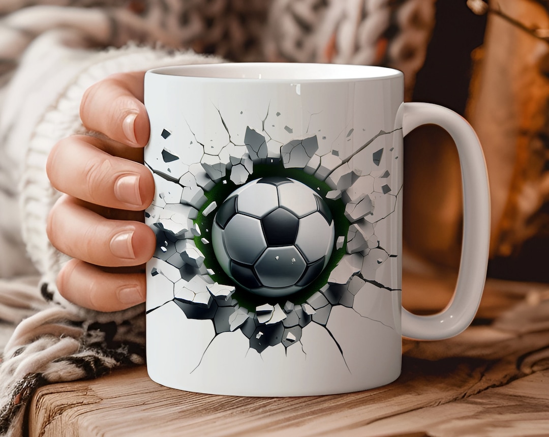 3d Soccer Ball Coffee Cup Mug Wrap 11oz - 15oz Mugs Cliparts ...