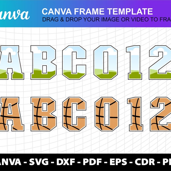 Canva Alphabet Varsity - Etsy
