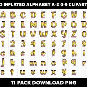 3d Inflated Puffy Back to School Teacher Letters Alphabet Numbers ...