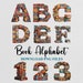 Vintage Old Book Letters Alphabet Numbers Watercolor Cliparts Bundle ...