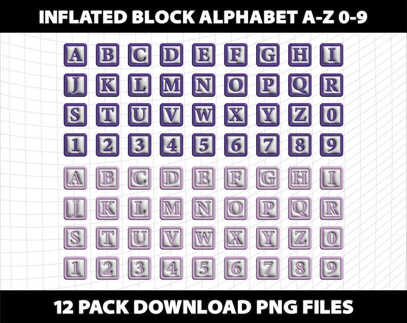 3d Inflated Back to School Teacher Block Letters Alphabet Numbers ...