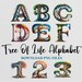 Tree of Life Letters Alphabet Cliparts Watercolor Sublimation PNG ...