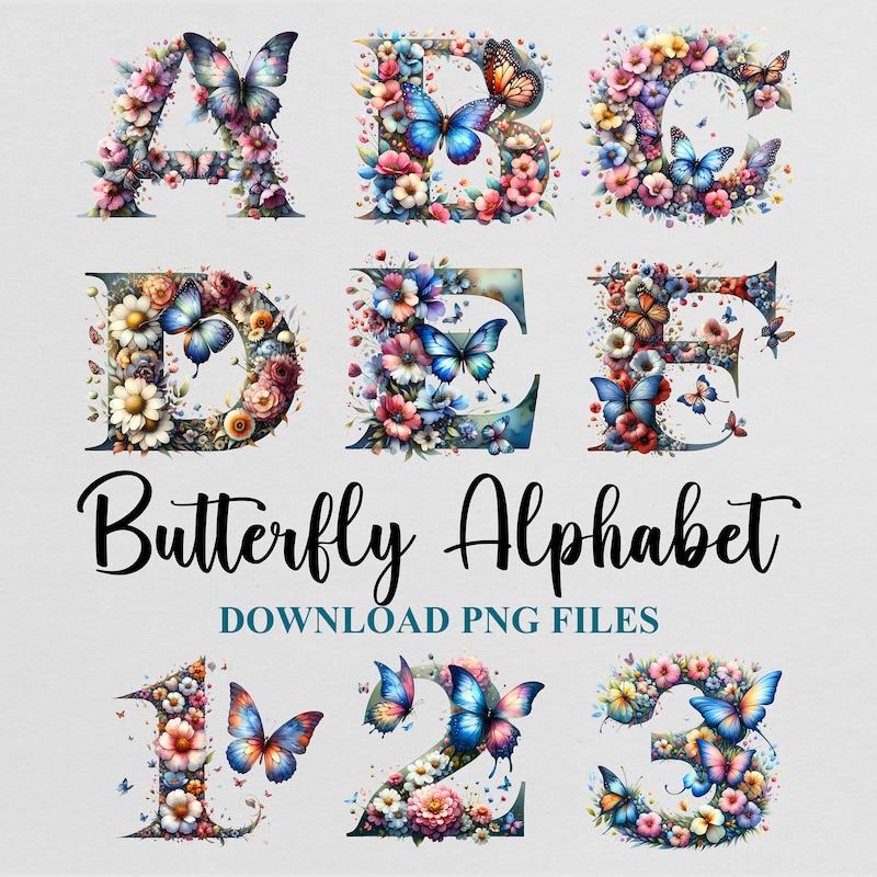 Flower Letters - Etsy