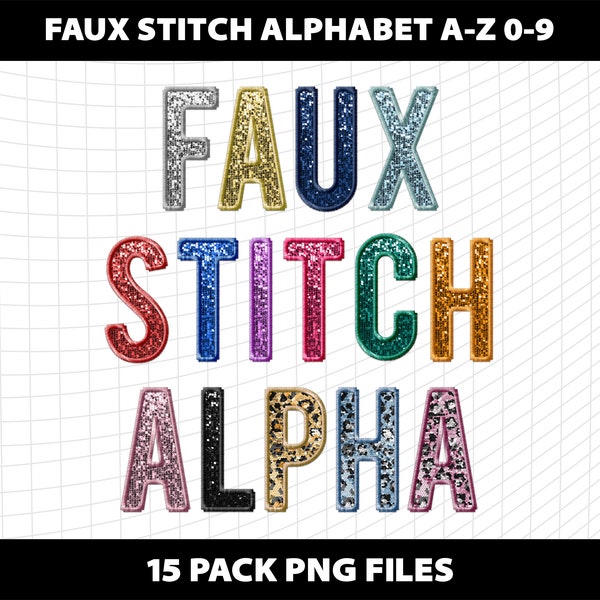 Faux Embroidery Letters - Etsy